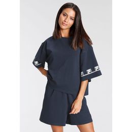Fila Schlafanzug Set, 2 tlg. mit Markenlogo Details in Kontrastfarben navy XS XS Kurzer Schlafanzug mit l&auml;ssigem Schnitt