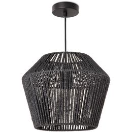 Paco Home Pendelleuchte »Pinto« E27 Deckenlampe aus Aluminium und Papier, Ø Schirm ca. 33 cm, Fassung E27 schwarz/schwarz