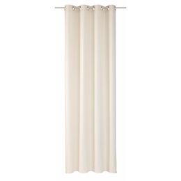 ELBERSDRUCKE Gardine &raquo;Lino uni&laquo; &Ouml;sen 1 Stk. tlg. beige Obermaterial: 100% Polyester 255 cm