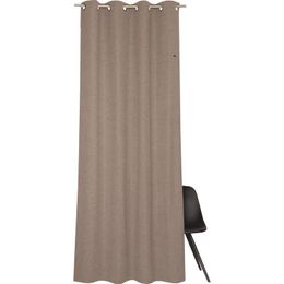 Esprit Vorhang &raquo;Harp&laquo; &Ouml;sen 1 Stk. tlg. HxB: 250x140, Blickdicht, mit Lederlabel, (BxH) 140 x 250 cm braun Obermaterial: 100% Polyester 250 cm