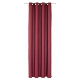 ELBERSDRUCKE Gardine &raquo;Lino uni&laquo; &Ouml;sen 1 Stk. tlg. bordeaux Obermaterial: 100% Polyester 255 cm