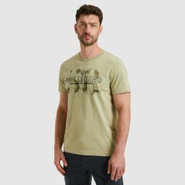 PME-Legend T-Shirt PME LEGEND, Damen, Gr. L, desert sage, Jersey, Obermaterial: 100% Baumwolle, bedruckt, regular fit hüftbedeckend, Rundhals, Shirts T-Shirt
