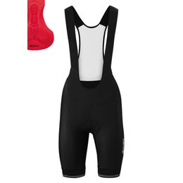 Fahrradhose Gonso "SITIVO Bib W", Damen, Gr. 34, Normalgr&ouml;&szlig;en, rot, 65% Polyamid (Recycelt), 35% Elasthan, Hosen Fahrradhose, Damen Rennradhose mit innovativem Sitzpolsterkonzept