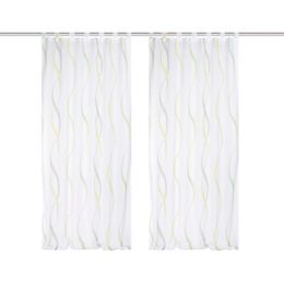 Home Wohnideen Vorhang &raquo;SCHLAUFENSCHAL&laquo; Schlaufen 2 Stk. tlg. 2er Pack Schlaufenschal bedruckt gr&uuml;n Obermaterial: 100% Polyester 245 cm