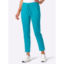 Webhose Inspirationen, Damen, Gr. 40, Normalgr&ouml;&szlig;en, t&uuml;rkis, 72% Viskose, 25% Polyamid, 3% Elasthan, unifarben, Hosen