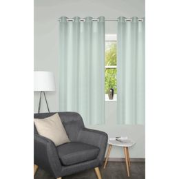 HOME BASICS Vorhang &raquo;BENOGA 2er SET&laquo; &Ouml;sen 2 Stk. tlg. SET, &Ouml;senschal, Uni, Dekostruktur mint Obermaterial: 100% Polyester 175 cm