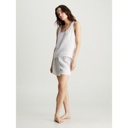 Calvin Klein Underwear Pyjama »SLEEVELESS SHORT SET« Set, 2 tlg. mit Markenlabel auf Bund WHITE XL (42/44) XL (42/44) Pyjama von CALVIN KLEIN
