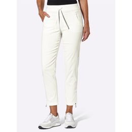 Webhose Inspirationen, Damen, Gr. 40, Normalgr&ouml;&szlig;en, ecru, 72% Viskose, 25% Polyamid, 3% Elasthan, unifarben, Hosen