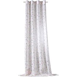 Weckbrodt-Gardinen WECKBRODT Vorhang &raquo;Mila&laquo; &Ouml;sen 1 Stk. tlg. Leinen-Optik, transparent, mit floralem Digitaldruck, Gardine, Store rosa Obermaterial: 100% Polyester...