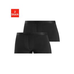 Hipster s.Oliver, Herren, Gr. XL, 2 Stk., schwarz, Obermaterial: 50% Baumwolle, 43% Modal (TENCEL&trade;), 7% Elasthan (LYCRA), unifarben, k&ouml;rpernah, Unterhosen, knapp sitzende Boxershorts aus weichem Modal
