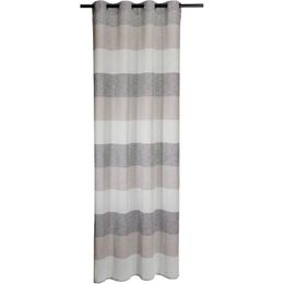 Kutti Vorhang »Marit« Ösen 1 Stk. tlg. Gardine blickdicht, gewebt, Streifen, HxB: 245x130 creme/beige/grau Obermaterial: 100% Polyester 245 cm