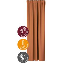 HOMING Vorhang &raquo;Galdin&laquo; Multifunktionsband 1 Stk. tlg. Verdunklungsvorhang, blickdicht, Thermo, Energiesparend ziegelrot Obermaterial: 100%...
