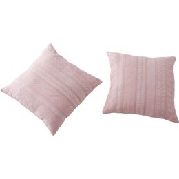 Home Affaire Kissenbez&uuml;ge &raquo;Toscana Kissenbezug&laquo; passend zur Tagesdecke Toscana, in Gr&ouml;&szlig;e 50x50 cm ros&eacute; Obermaterial: 60% Baumwolle, 40% Polyester...