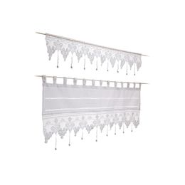 HOSSNER - ART OF HOME DECO Querbehang &raquo;Matterhorn&laquo; Durchzugl&ouml;cher 1 Stk. tlg. HxB: 20x120 wei&szlig; Obermaterial: 100% Baumwolle 20 cm