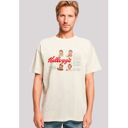T-Shirt F4NT4STIC "Kellogg's Corn Flakes Cereal Box Children Retro", Damen, Gr. L, sand, Obermaterial: 100% Baumwolle, oversize, Rundhals, ohne Bündchen, Shirts T-Shirt, Premium Qualität