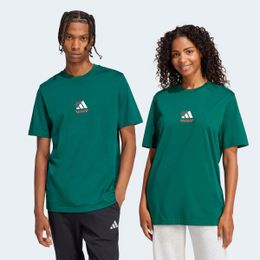 T-Shirt adidas Sportswear "M L PIZZA TEE", Herren, Gr. M, gr&uuml;n (collegiate gr&uuml;n), Obermaterial: 100% Baumwolle, normal, Rundhals, Shirts T-Shirt