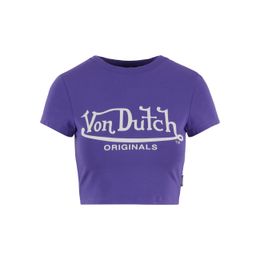 T-Shirt Von Dutch "Von Dutch ARTA SHIRTS", Damen, Gr. M, lila, 100% Baumwolle, bedruckt, normal, Rundhals, Shirts T-Shirt