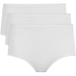 Taillenslip Nina von C., Damen, Gr. 38, wei&szlig;, Obermaterial: 93% Baumwolle, 7% Elasthan, unifarben, k&ouml;rpernah, Unterhosen Taillenslip, basic, eng, elastisch, weich, atmungsaktiv, bequem, Baumwollmix
