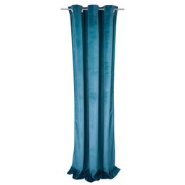 Tom Tailor HOME Vorhang &raquo;FRENCH VELVET&laquo; &Ouml;sen 1 Stk. tlg. petrol Obermaterial: 100% Polyester 245 cm
