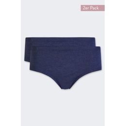 Minislip Nina von C. "Light & Easy", Damen, Gr. 36, 2, blau (denim melange), Obermaterial: 95% Modal, 5% Elasthan, meliert, bequem, Unterhosen, basic, eng, elastisch, weich, atmungsaktiv, bequem