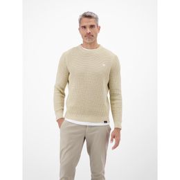 Lerros Strickpullover »Herren Crewneck-Stricker in Strukturqualität« FOAM WHITE S S Fein-gerippte, weiche Struktur