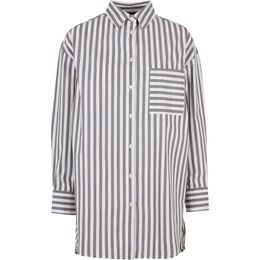 Urban Classics Klassische Bluse »Damen Ladies Oversized Stripe Shirt« white/darkshadow XL XL Elegante Blusen für Business und Freizeit