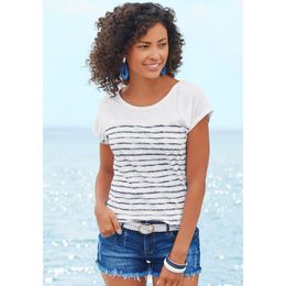 Beach Time Beachtime Damen T-Shirt &raquo;mit Streifendesign&laquo; 2er-Pack, aus weicher Baumwoll-Qualit&auml;t bunt 36/38