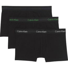 Calvin Klein Underwear Trunk »LOW RISE TRUNK 3PK« Packung, 3er-Pack, 3 Stk. mit Logoschriftzügen BLACK BODIES W/ BLUE SHADOW/SUPREME S (48) - 3...