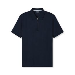 Poloshirt OLYMP, Herren, Gr. L, marine, Jersey, Obermaterial: 100% Baumwolle, regular fit normal, Rippbündchen, Shirts, unifarben, regular fit, casual, Jersey