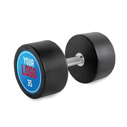 Rubber Dumbbell - Customer Logo - 35.0 kg