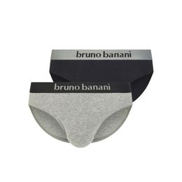 Bruno Banani Slip »Flowing« 2er Pack, mit Logobund graumelange/schwarz L L Unterhose von Bruno Banani