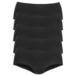 Taillenslip Vivance, Damen, Gr. 44/46, schwarz, Single Jersey, Obermaterial: 95% Baumwolle, 5% Elasthan, unifarben, bequem, Unterhosen Taillenslip, aus elastischer Baumwoll-Qualit&auml;t