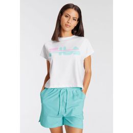 Fila Shorty Set, 2 tlg. mit Markenlogo Frontdruck wei&szlig;-mint-babyrosa XS XS Shorty mit gro&szlig;en Markenlogo Frontdruck in Pastellt&ouml;nen