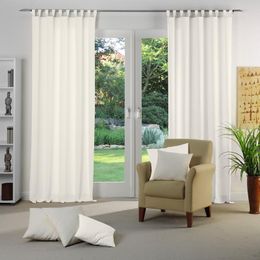 WIRTH Vorhang &raquo;Berwick&laquo; Schlaufen 1 Stk. tlg. beige Jacquard, Baumwolle, Polyester