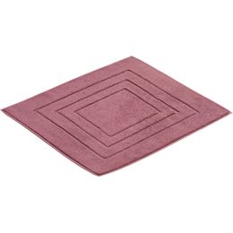 Badematte Vossen "Feeling" Gr. 4, lila (schwarz, berry), H:10mm, Baumwolle, Badematten, Badematte, Badteppich, Uni-Farben, mit Bord&uuml;re, Hoch-Tief Effekt, reine Baumwolle