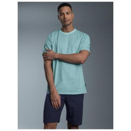 TRIGEMA Schlafanzug &raquo;Kurzer Schlafanzug mit Vintage-Print&laquo; 1 tlg. gletscher XL XL DELUXE-Single-Jersey