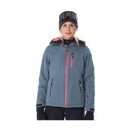 Skijacke Killtec "KSW 276 WMN SKI JCKT", Damen, Gr. 44, stahlblau, Obermaterial: 100% Polyester;Futter: 100% Polyamid;Füllung: 100% Polyester, Jacken Skijacke, Wasserdichte Damenjacke mit Schneefang, Atmungsaktivität und Taschen
