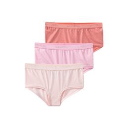 Panty Bench., M&auml;dchen, Gr. 146/152, 3 Stk., orange (rosa, pink, koralle), Single Jersey, Obermaterial: 92% Baumwolle, 8% Elasthan (LYCRA), bedruckt, Unterhosen Panty, mit P&uuml;nktchen Print