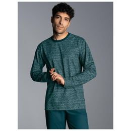 TRIGEMA Schlafanzug &raquo;Schlafanzug Oberteil Langarm mit Smiley-Muster&laquo; 1 tlg. saphir XL XL DELUXE-Single-Jersey