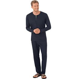 TRIGEMA Schlafanzug &raquo;Bequemer Schlafanzug aus Bio-Baumwolle (kbA)&laquo; 1 tlg. navy-C2C S S BIO DELUXE-Single-Jersey