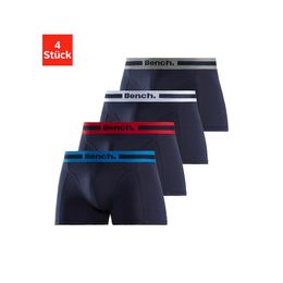 Bench. Boxer &raquo;Boxershorts f&uuml;r Herren&laquo; Packung, 4 Stk. Unterhosen mit Overlock-N&auml;hten vorn navy-blau, navy-grau-meliert, navy-rot, navy-wei&szlig; S - 4...