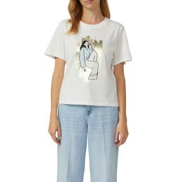 s.Oliver Damen s.Oliver T-Shirt mit Flitzer-Print 38