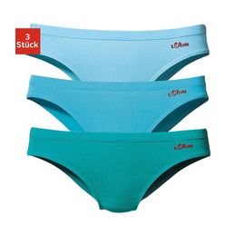 Bikinislip s.Oliver, Damen, Gr. 40/42 (L), gr&uuml;n (petrol, t&uuml;rkis), Jersey, Obermaterial: 90% Baumwolle, 10% Elasthan (LYCRA), unifarben, k&ouml;rpernah, Unterhosen, aus elastischer Baumwoll-Qualit&auml;t
