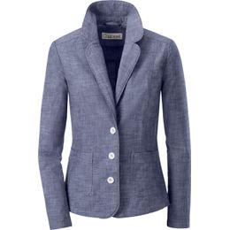 CR&Eacute;ATION L Damen Jackenblazer mit Schulterpolstern jeansblau Gr&ouml;&szlig;e 38