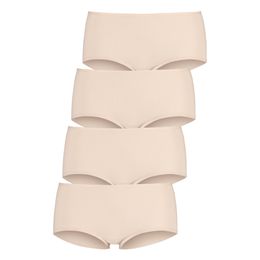 Hipster Lascana, Damen, Gr. 44/46, beige (champagner), Obermaterial: 95% Baumwolle, 5% Elasthan, unifarben, Unterhosen, aus elastischer Baumwolle