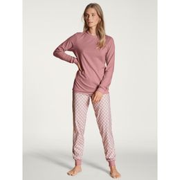 Calida Damen Calida Pyjama &raquo;Lovely Nights&laquo; 2 tlg. mit Rippb&uuml;ndchen an allen Abschl&uuml;ssen rosa L (48/50)