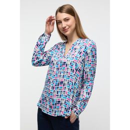 Eterna Longbluse &raquo;LOOSE FIT&laquo; wei&szlig;/mehrfarbig 50 50 Steh-Kragen