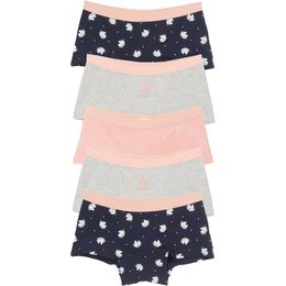 bonprix Panty Packung, 5, 5 Stk. Panty mit weicher Baumwolle (5er Pack) dunkelblau/hellgrau meliert/hellkoralle 116/122 - 5 Stk. 5 Stk. 116/122...