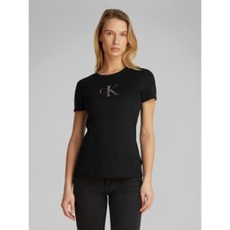 Calvin Klein Jeans Rundhalsshirt &raquo;GRADIENT CK SLIM TEE&laquo; mit Logodruck Ck Black XL (42) XL (42) Shirt von Calvin Klein Jeans Womanswear
