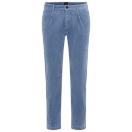 BOSS Orange Cordhose &raquo;Pleated&laquo; tapered fit, Feincord-Qualit&auml;t, Bundfalte Open Blue495 31 - L&auml;nge 32 L&auml;nge 32 31 Cordhose von BOSS Orange Menswear